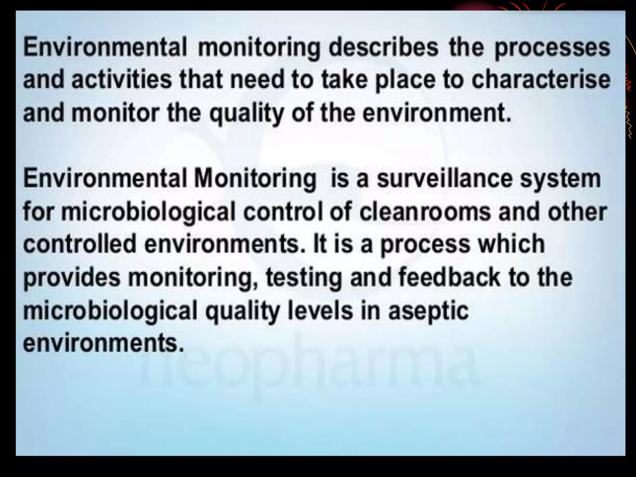 Pharmaceutical environment monitoring | PPT