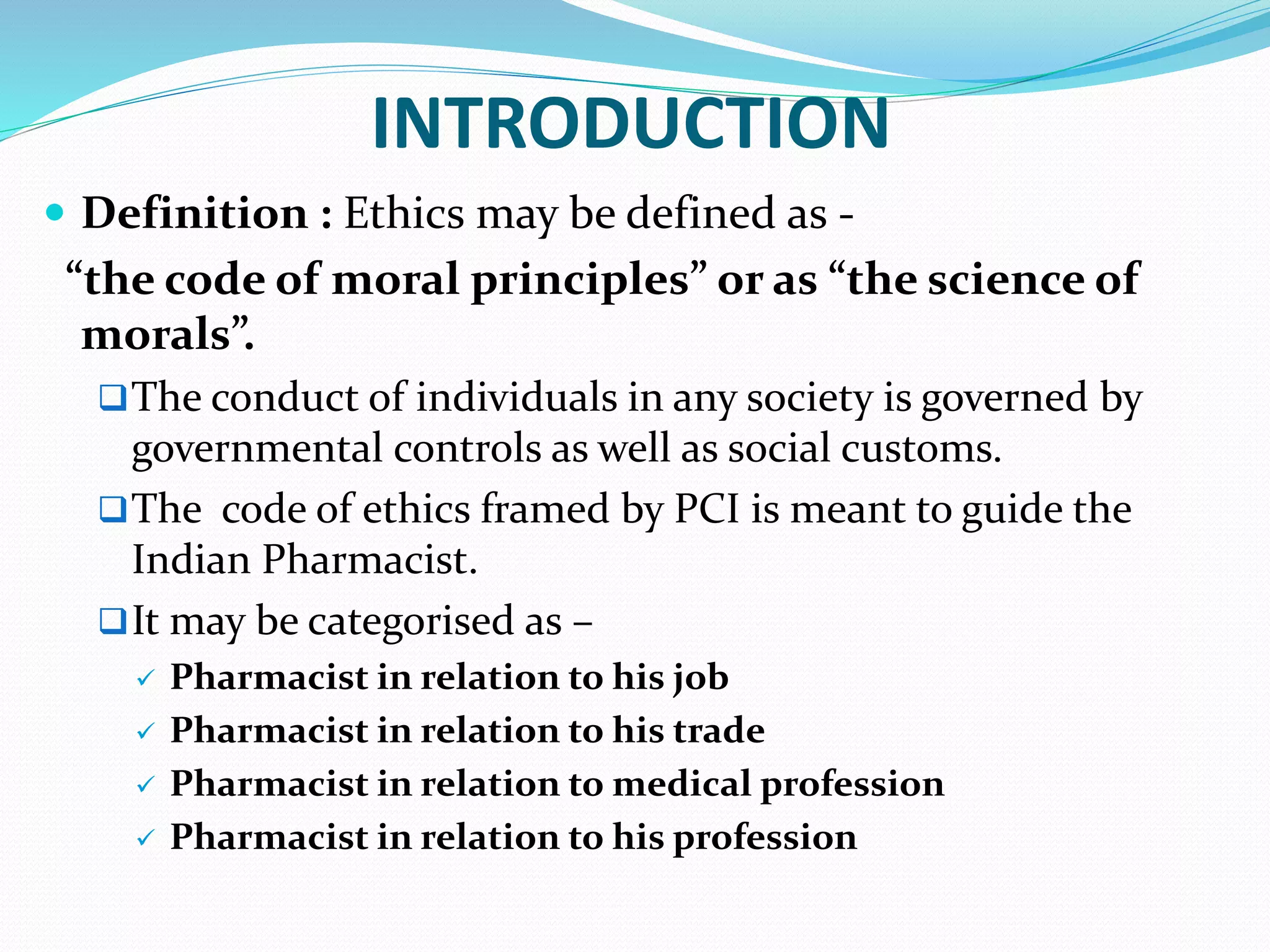 Pharmaceutical Ethics | PPTX