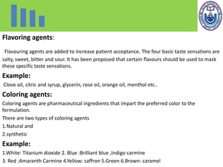 Pharmaceutical excipients | PPTX