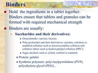 Pharmaceutical excipients | PPT