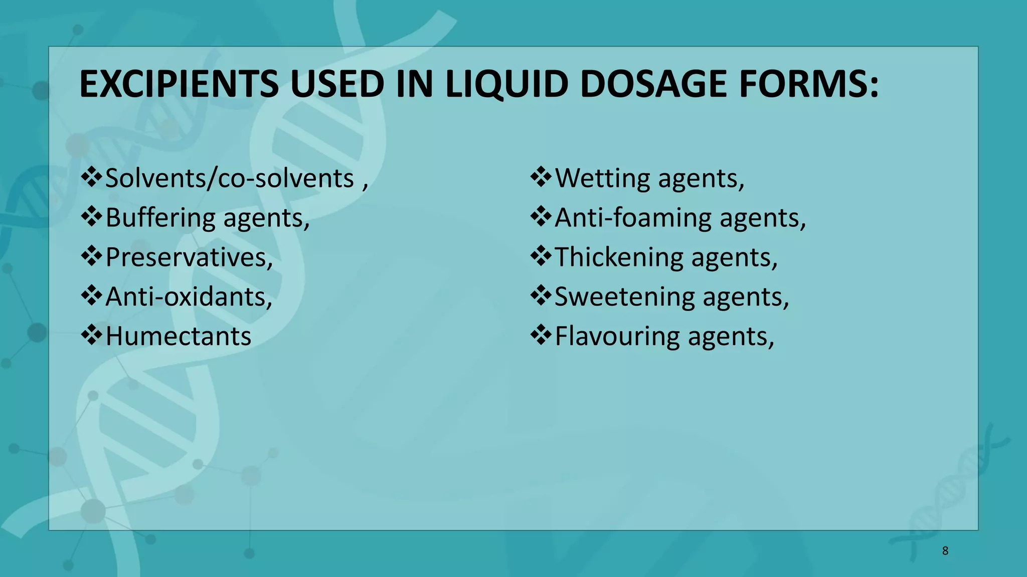 Pharmaceutical excipients | PDF