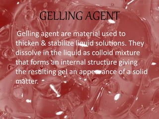 Pharmaceutical gel | PPTX