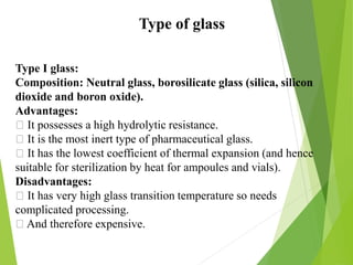 Pharmaceutical glass | PPT