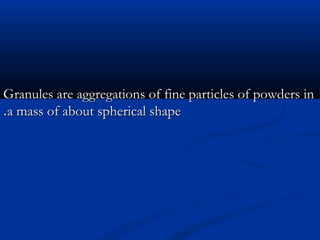 Pharmaceutical granules | PPT