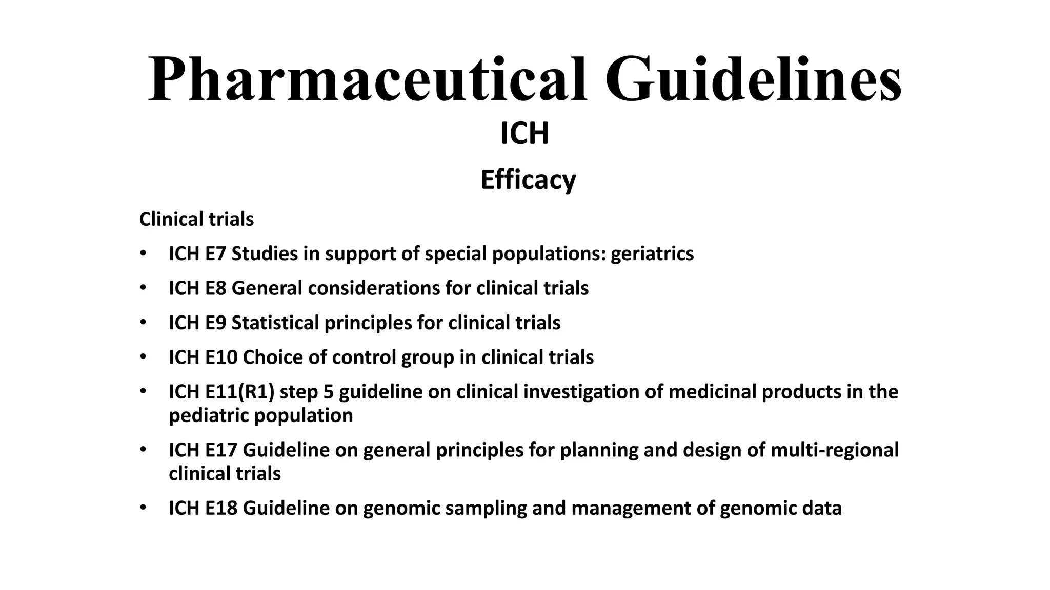 Pharmaceutical Guidelines | PPTX