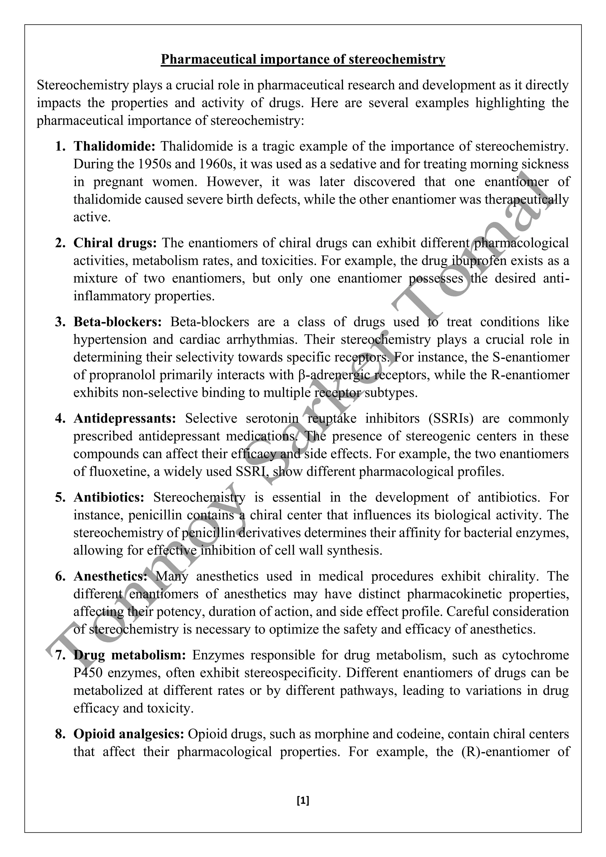 Pharmaceutical importance of stereochemistry.pdf