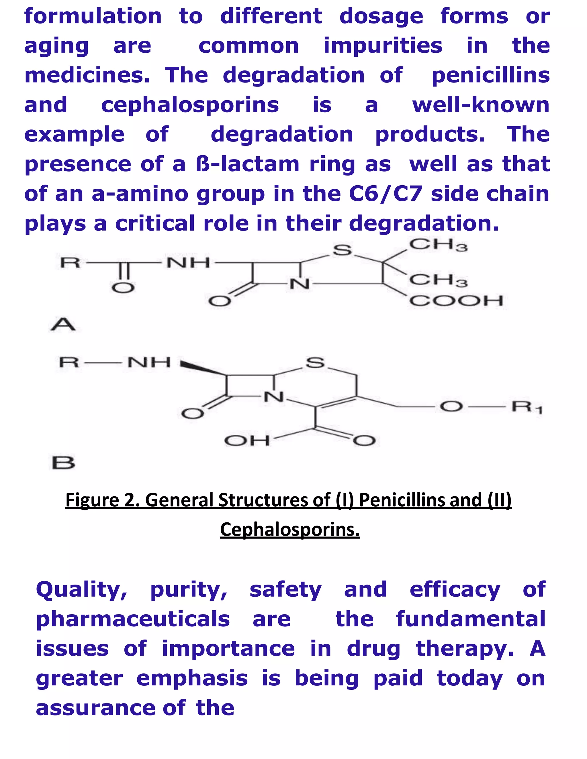 Pharmaceutical impurities classification, detection & characterization. | PDF