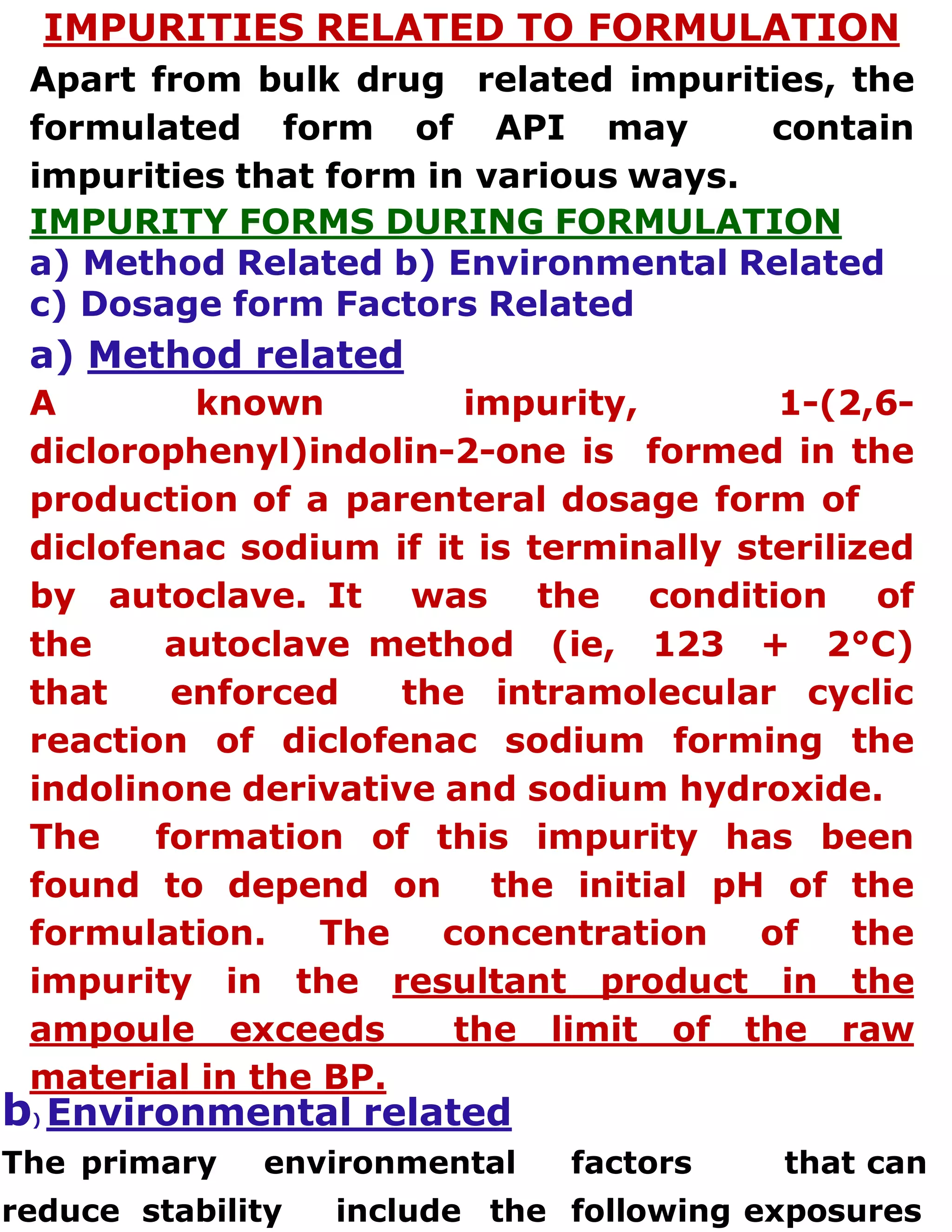 Pharmaceutical impurities classification, detection & characterization ...