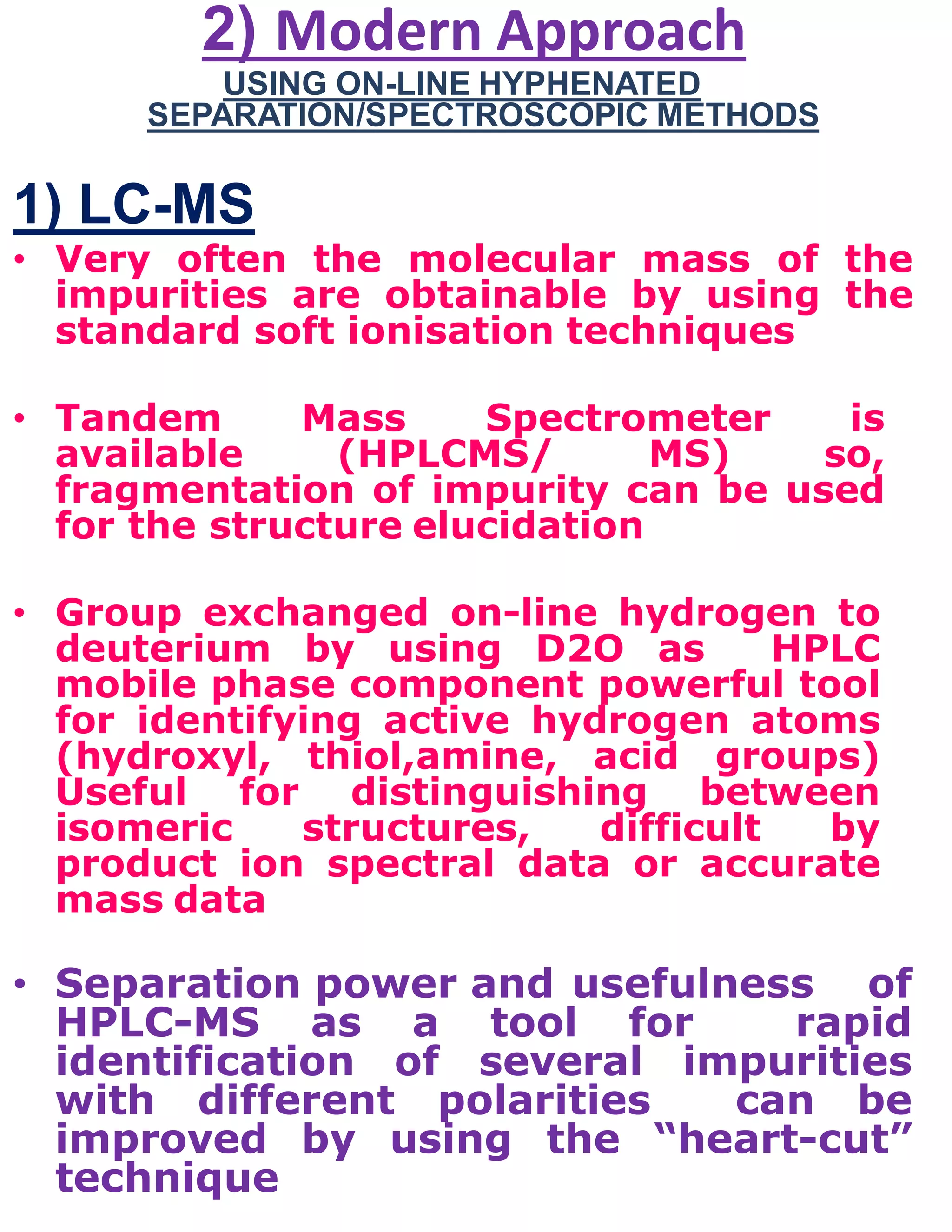 Pharmaceutical impurities classification, detection & characterization. | PDF