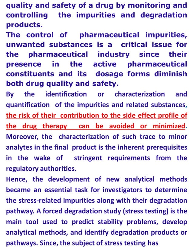 Pharmaceutical impurities classification, detection & characterization. | PDF | Pharmaceutical ...