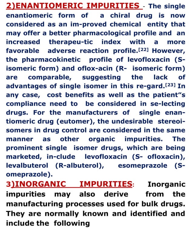 Pharmaceutical impurities classification, detection & characterization. | PDF | Pharmaceutical ...