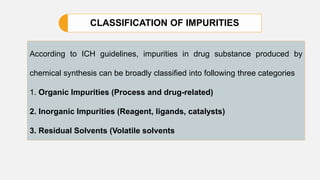 Pharmaceutical impurties | PPT | Chemistry | Science
