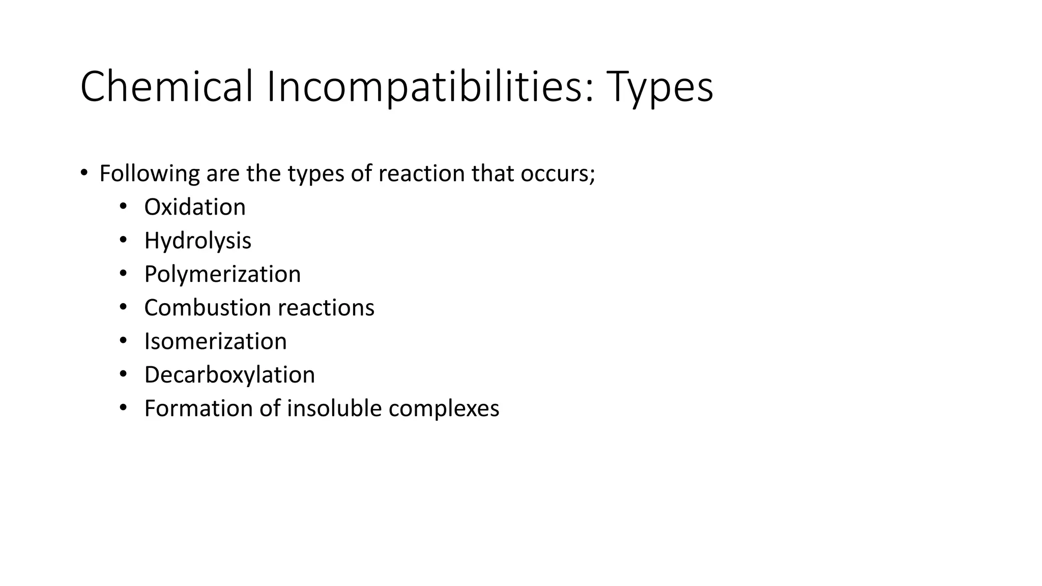 Pharmaceutical incompatibilities | PPTX