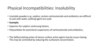Pharmaceutical incompatibilities | PPTX