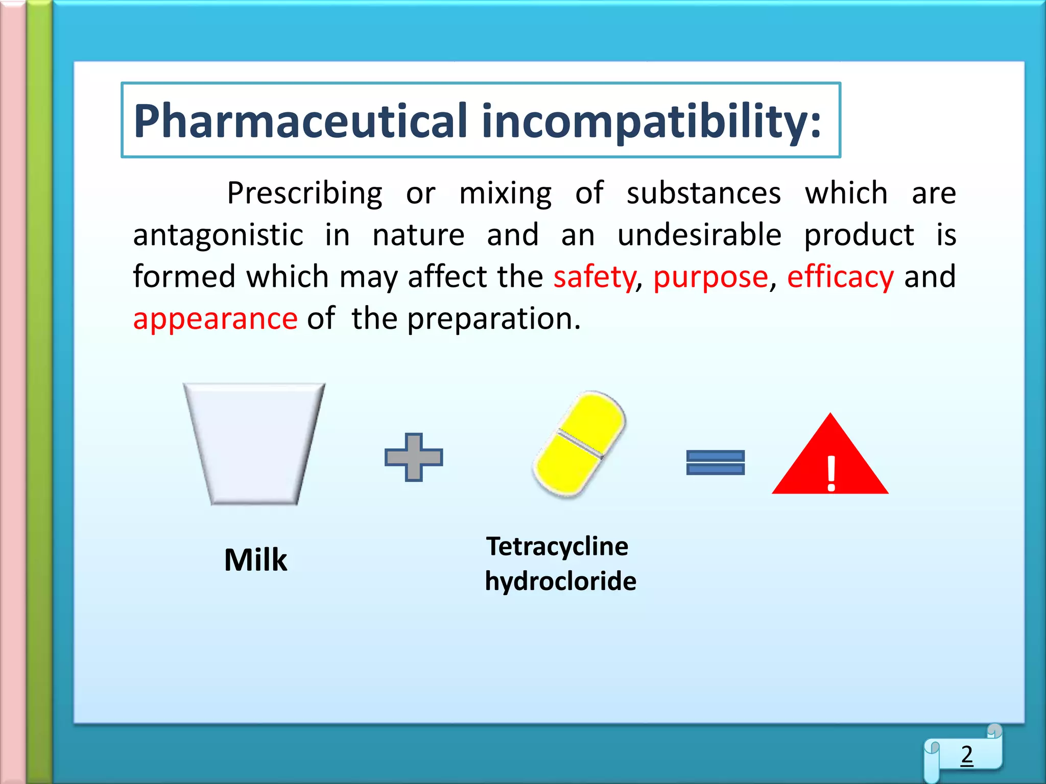 Pharmaceutical incompatibilities by monia jannatul kubra | PPTX