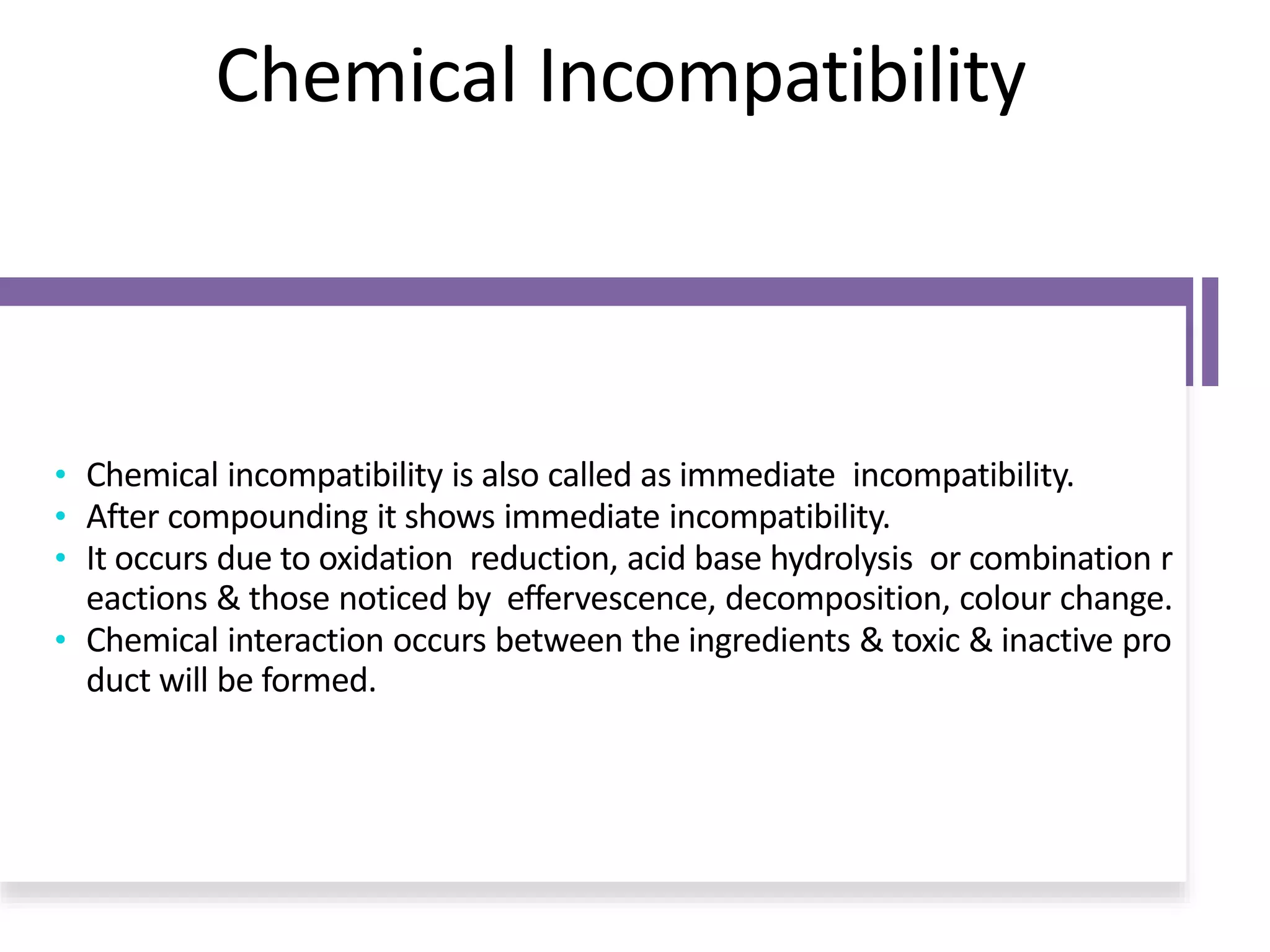 Pharmaceutical incompatibility | PPTX