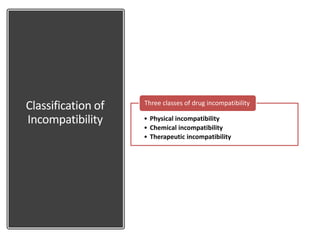 Pharmaceutical incompatibility | PPTX | Pharmaceutical Drugs | Medical ...