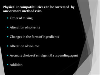 Pharmaceutical Incompatibility : Mr. P. B. Jadhav | PPT