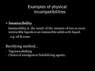 Pharmaceutical Incompatibility : Mr. P. B. Jadhav | PPT