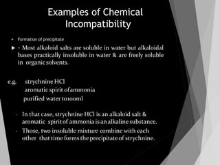 Pharmaceutical Incompatibility : Mr. P. B. Jadhav | PPT