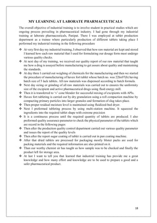 PHARMACEUTICAL INDUSTRIAL TRAINING REPORT .pdf