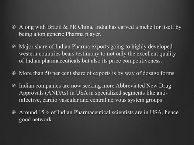 indian Pharmaceutical industry export import overview | PPT