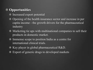 indian Pharmaceutical industry export import overview | PPT
