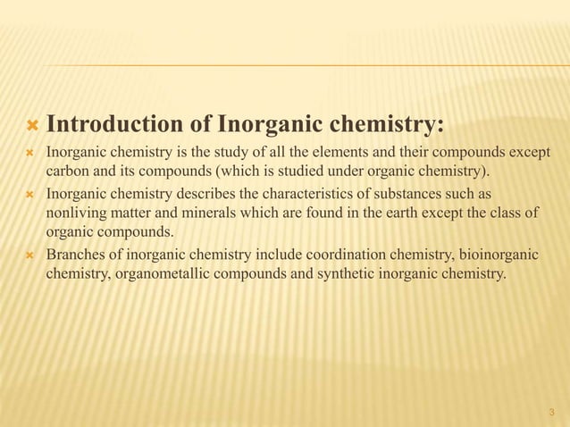 Pharmaceutical inorganic chemistry introduction | PPTX