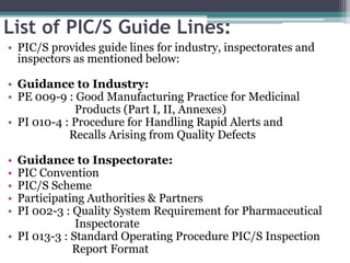 Pharmaceutical inspection convention | PPTX