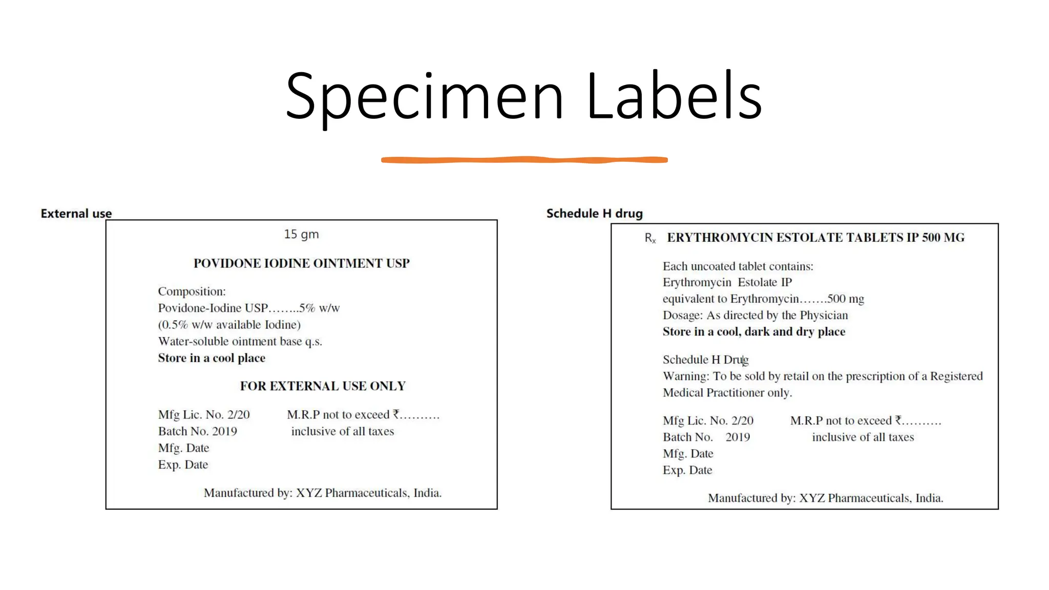 Pharmaceutical Jurisprudence (BP505T) Unit-2 Sale, Labeling, Packing of ...