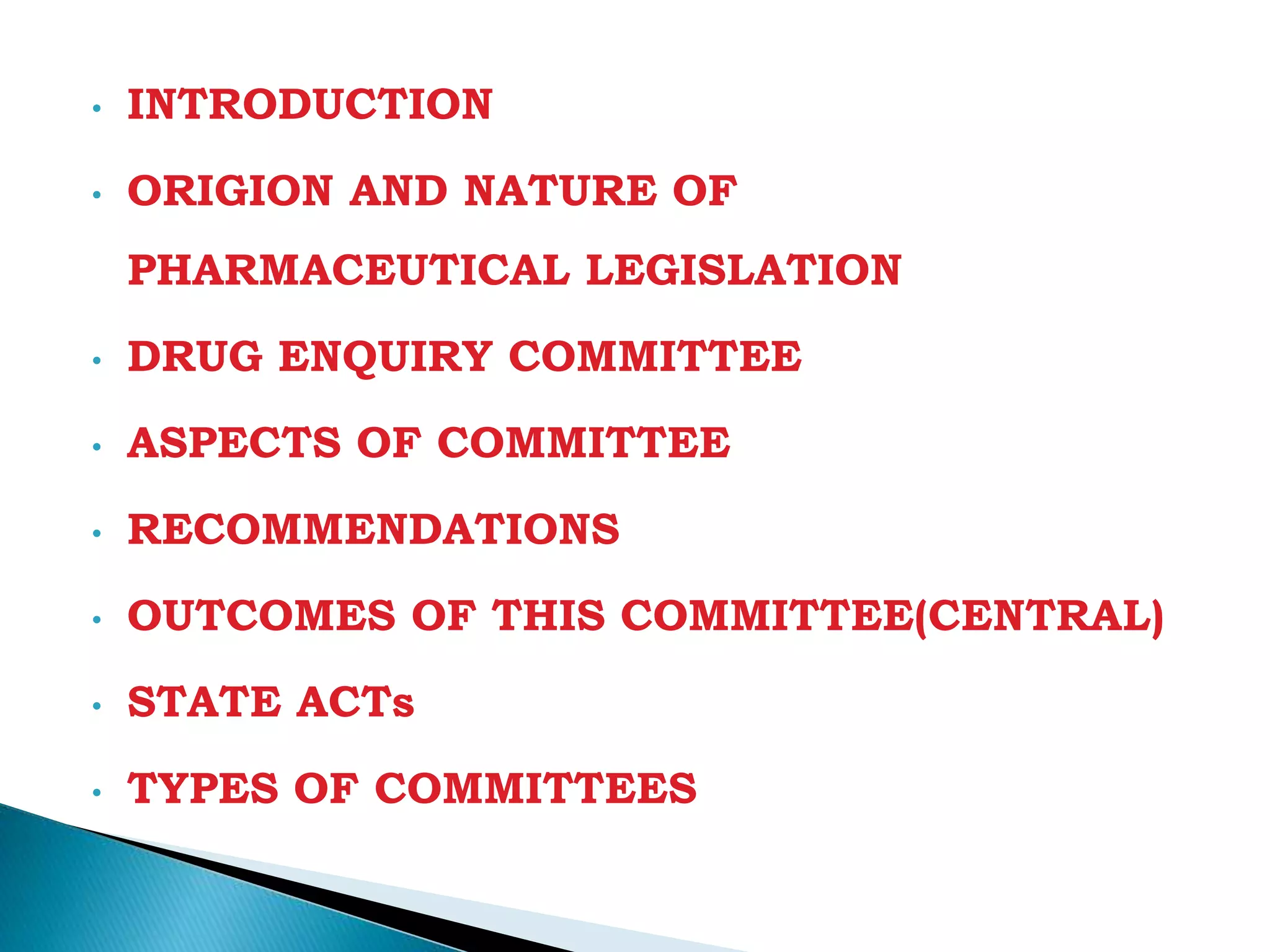 Pharmaceutical legislation | PPTX