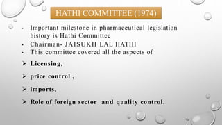 Pharmaceutical legislation in india | PPTX