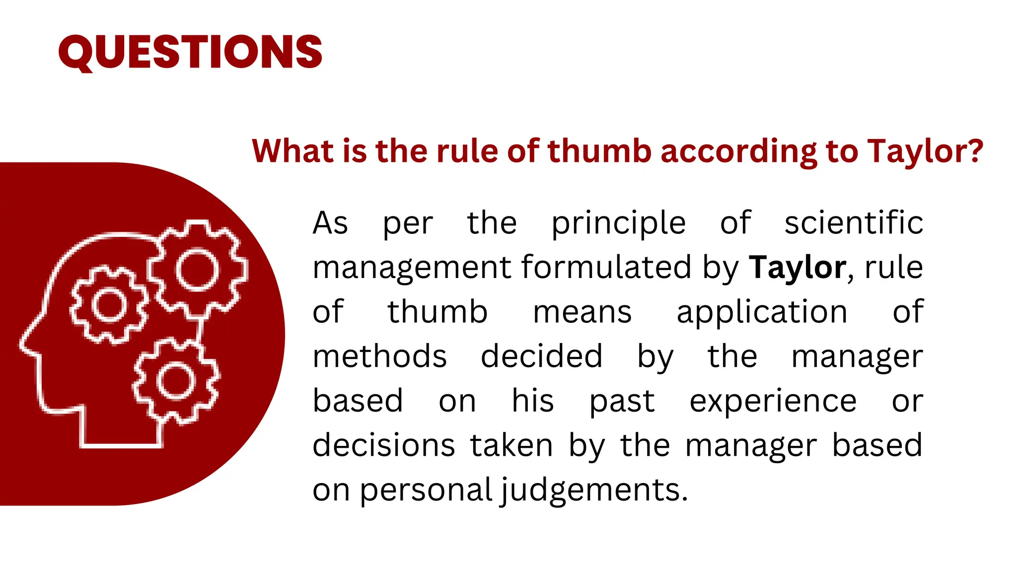 Theory and Principle of Scientific Management/Taylorism | PPTX