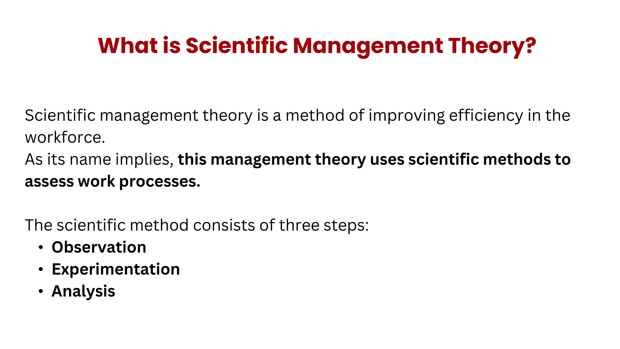 Theory and Principle of Scientific Management/Taylorism | PPTX