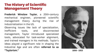 Theory and Principle of Scientific Management/Taylorism | PPTX
