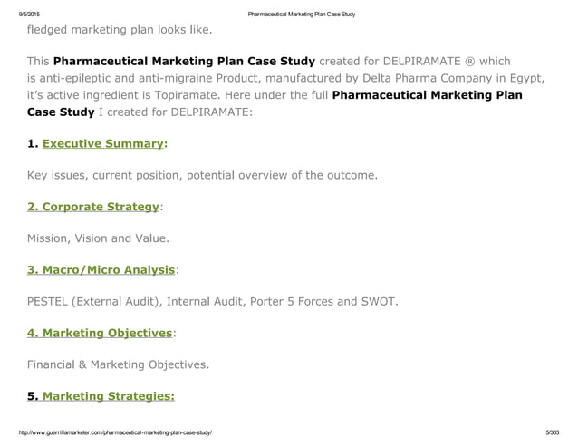 Pharmaceutical marketing plan case study | PDF | Pharmaceutical Industry | Industries
