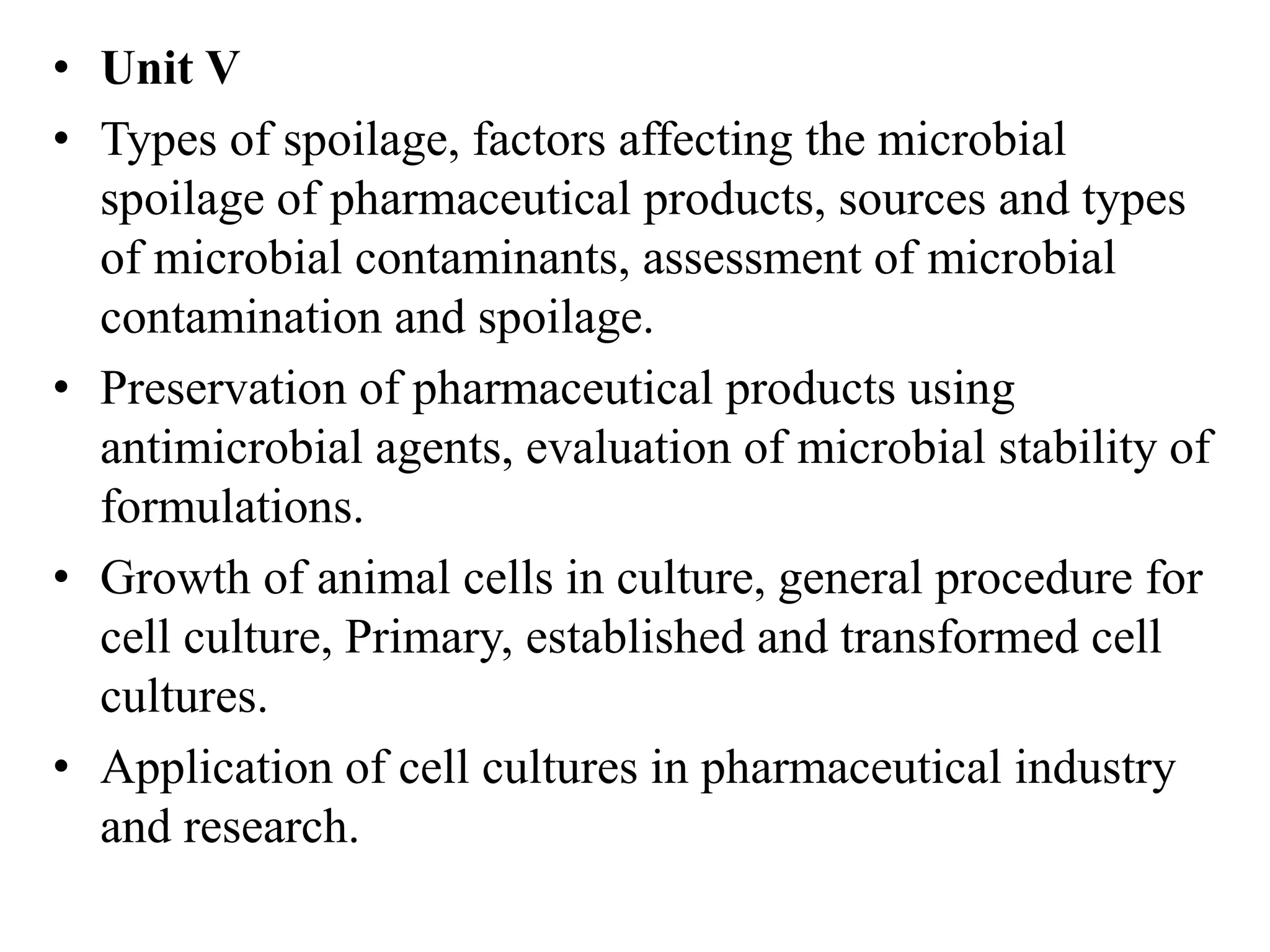 Pharmaceutical microbiology syllabus | PPTX