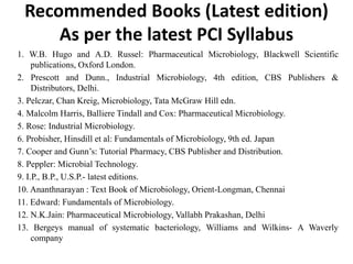 Pharmaceutical microbiology syllabus | PPTX