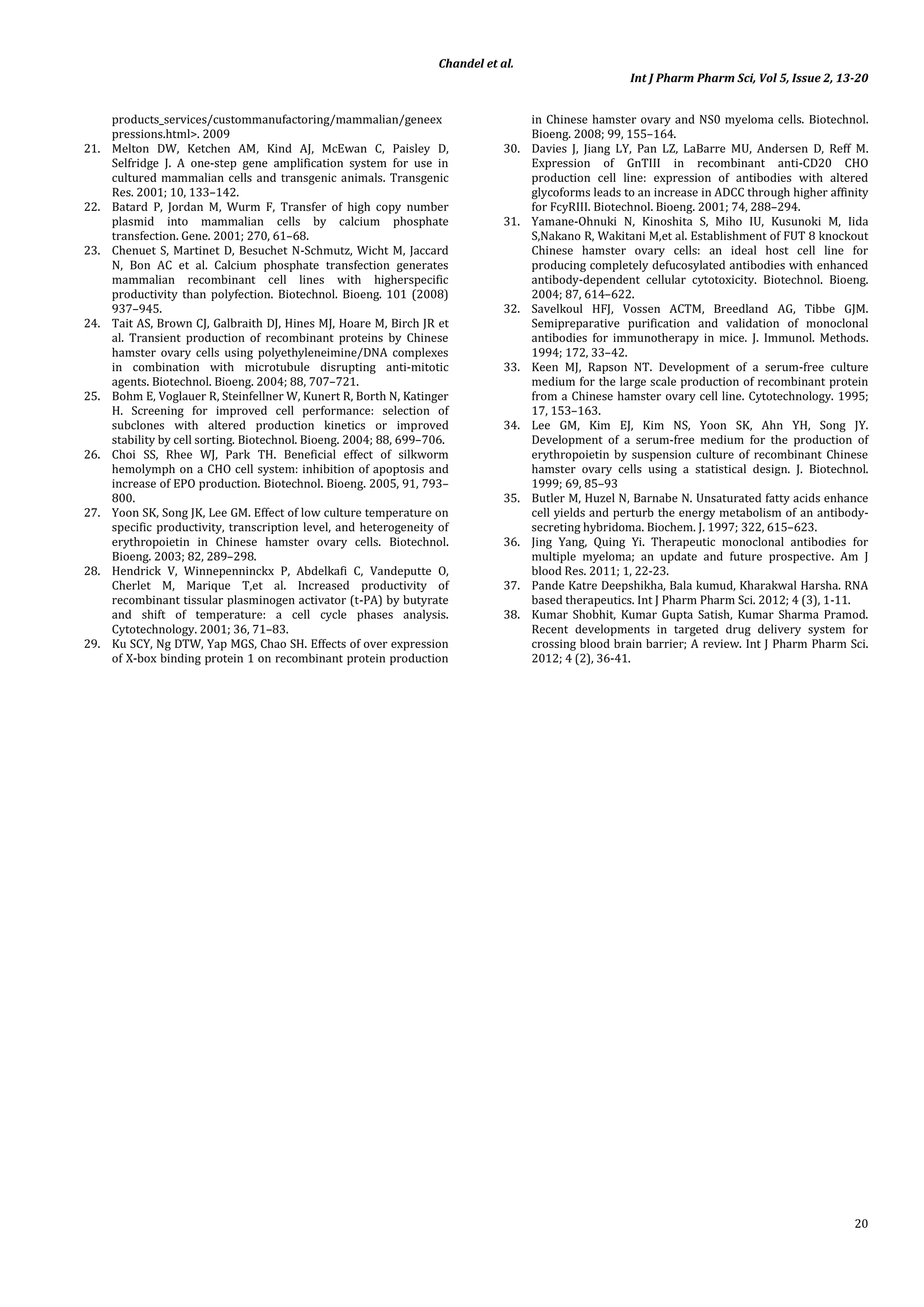 Pharmaceutical monoclonal antibodies production - guidelines to cell engineering and ...