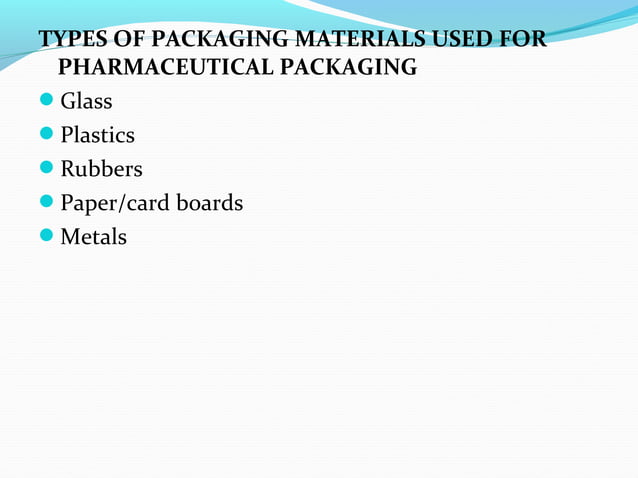 Pharmaceutical packaging | PPT