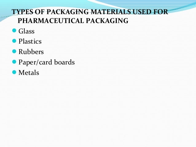Pharmaceutical packaging