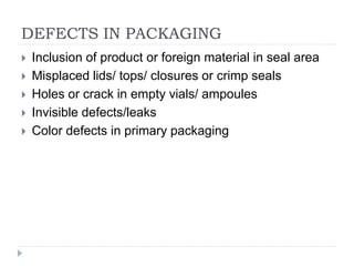 Pharmaceutical packaging | PPTX