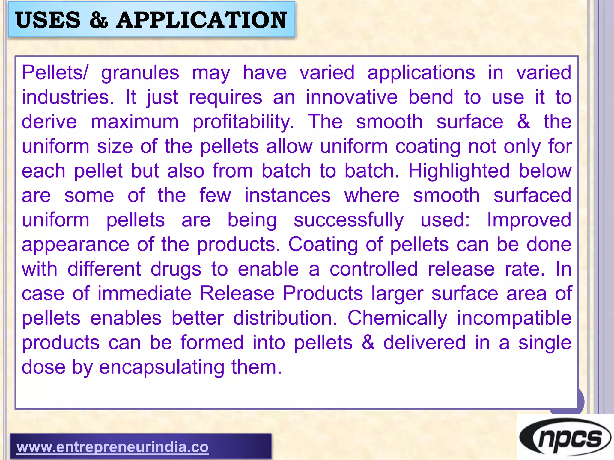 Pharmaceutical Pellets and Granules – Manufacturing Plant Detailed ...