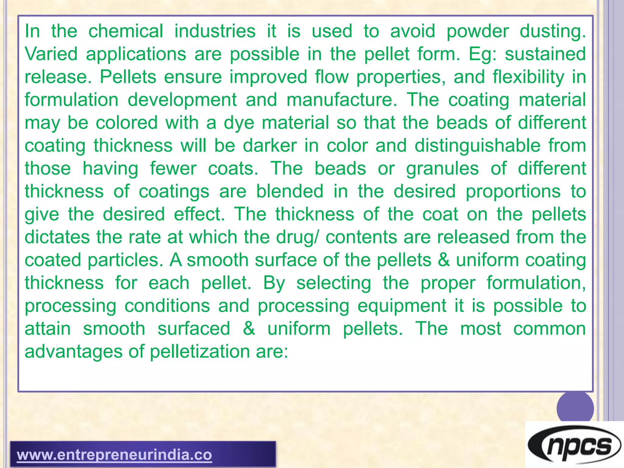 Pharmaceutical Pellets and Granules – Manufacturing Plant Detailed ...