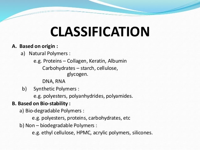 Pharmaceutical polymers