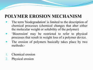 Pharmaceutical Polymers.pptx | Chemistry | Science