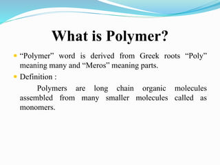 Pharmaceutical Polymers.pptx | Chemistry | Science