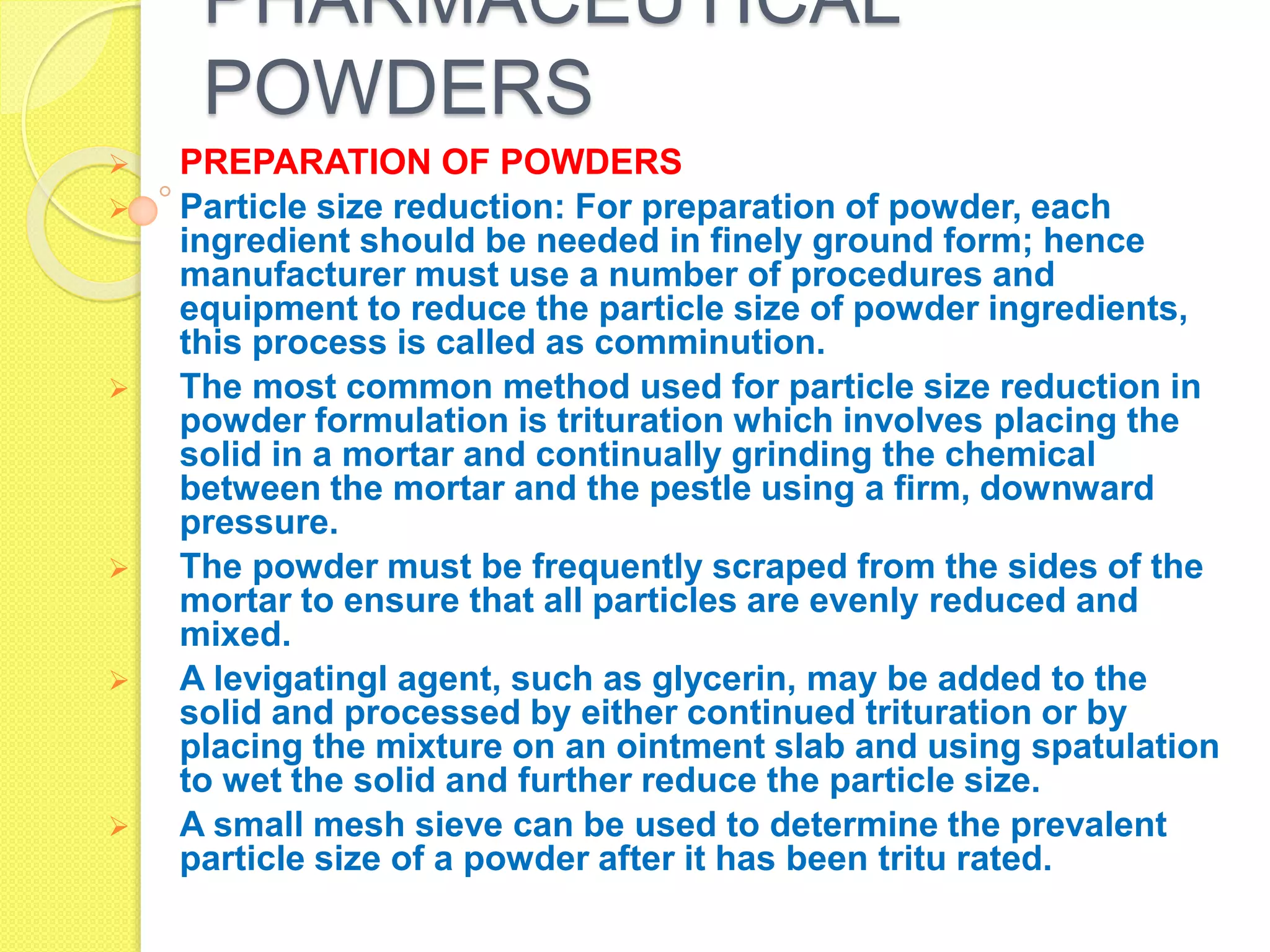 Pharmaceutical powders | PPTX
