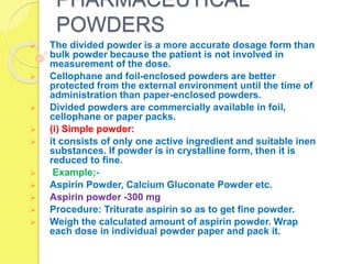 Pharmaceutical powders | PPTX