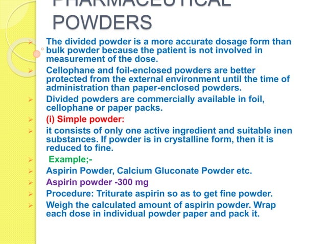 Pharmaceutical powders | PPTX